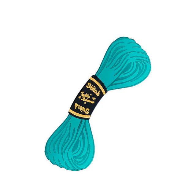 Embroidery Thread Brooch – Present Indicative