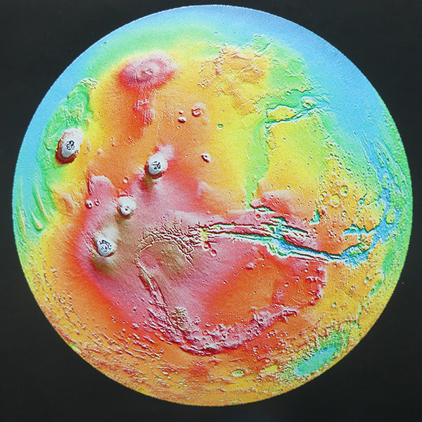 Mars Topographical Map Notebook - Present Indicative