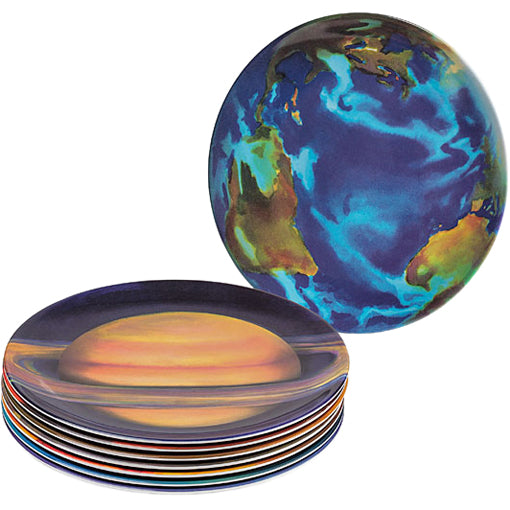 The Solar System - Melamine Planet Plate Set - Present Indicative